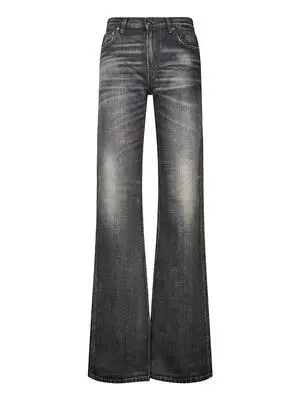 HAIKURE Faded Flared-leg Jeans - Black