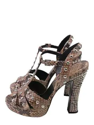 Michael Kors Rosanna Studded Platform Sandals - Brown