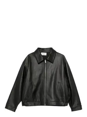 SECOND / LAYER Leather Jacket - Black