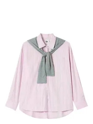 B+AB Vertical Stripe Shirt - Pink