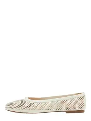 Chloé Marcie Laser-cut Leather Ballet Flats - White