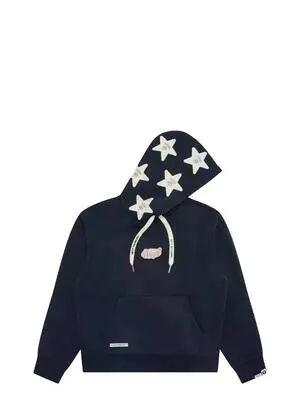 AAPE BY *A BATHING APE Logo-patch Star-print Hoodie - Blue