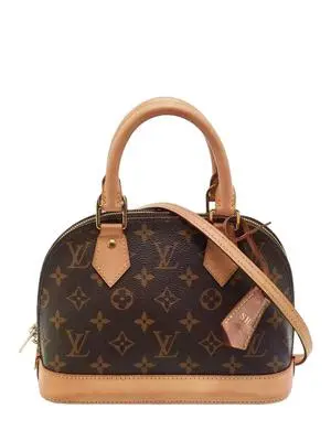 LOUIS VUITTON Monogram Alma Bb Tote Bag - Brown