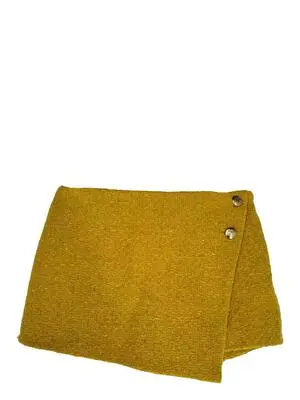 BA&SH Ba&Sh Wool Tweed Skort With Crest-Embossed Buttons