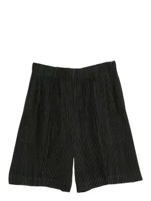 Issey Miyake Pleated Knee-length Shorts - Grey