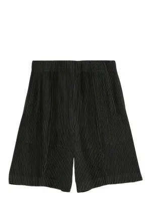 Issey Miyake Pleated Knee-length Shorts - Grey