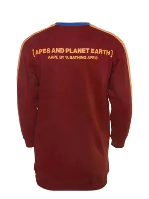 A BATHING APE Graphic Print Sweatshirt - Red
