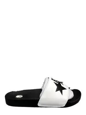 A BATHING APE Sta Logo Slides - White