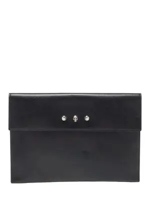 Alexander McQueen Skull Motif Clutch Bag - Black