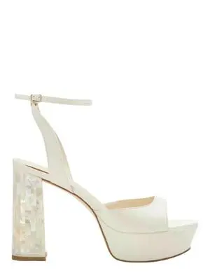 FREYA ROSE Margot Ankle-strap Platform Sandals - White