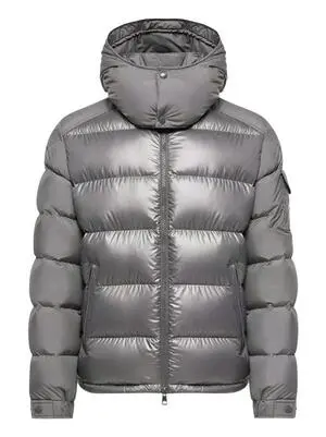 Moncler Logo-patch Padded Jacket - Grey