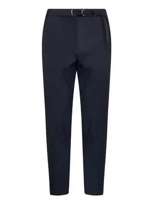 WHITE SAND Belted Straight-leg Trousers - Blue