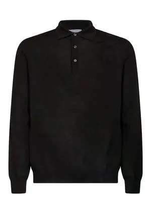 D4.0 Long-sleeve Polo Shirt - Brown