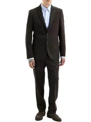 Tagliatore Single-breasted Notched-lapels Suit - Brown
