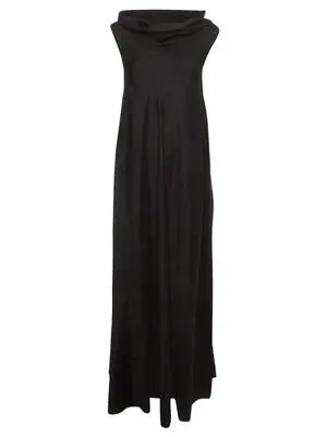 THE ROW Sleeveless Cowl Neck Maxi Dress - Black