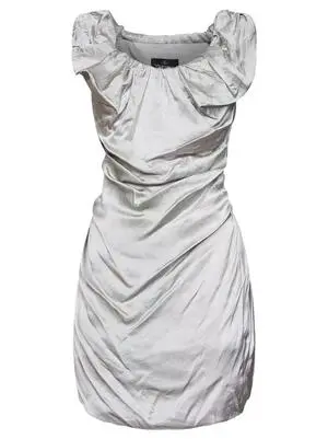VIVIENNE WESTWOOD Twisted Effect Mini Dress - Silver