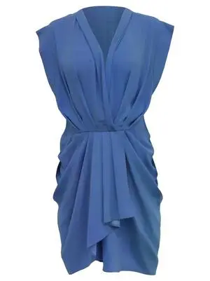 IRO PARIS Wrap-effect Mini Dress - Blue