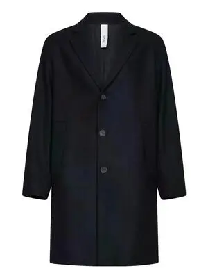 HEVO Cassano Single-breasted Notched-lapel Coat - Blue