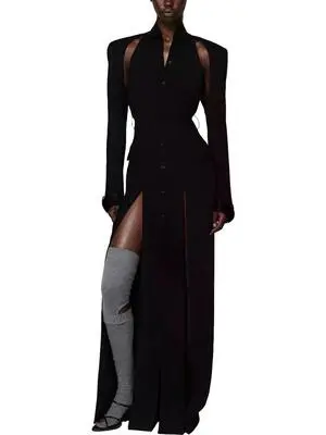 SRVC STUDIO Serpentine Shoulder Cut-out Coat - Black
