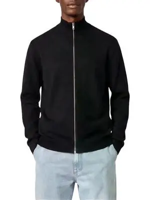 KIEFERMANN Borian Zip-up High-neck Sweatshirt - Black