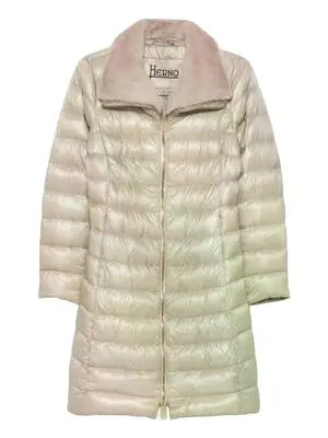 Herno Faux-fur Collar Quilted Down Coat - Neutrals