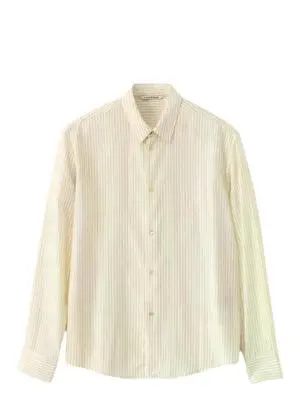 A KIND OF GUISE Fulvio Pinstripe-print Long-sleeve Shirt - Neutrals