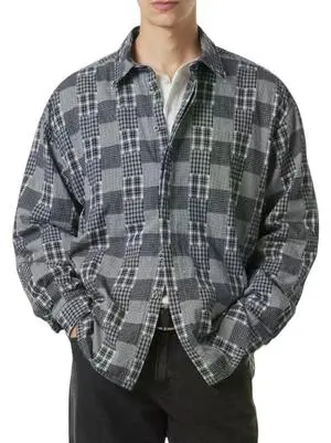 ERL Plaid Cotton Shirt - Black