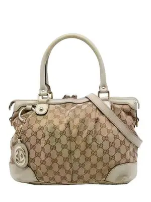 Gucci Gg Canvas Sukey Satchel - Neutrals
