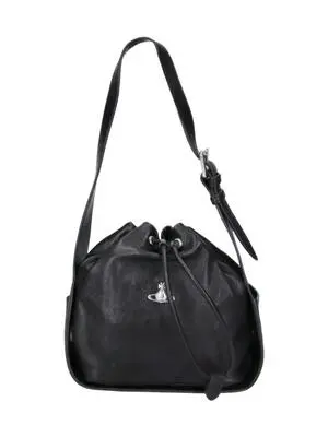 VIVIENNE WESTWOOD Stacey Orb-plaque Drawstring Bucket Bag - Black