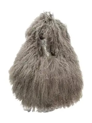 MARTHA LOUIS Annie Shearling Tote Bag - Grey