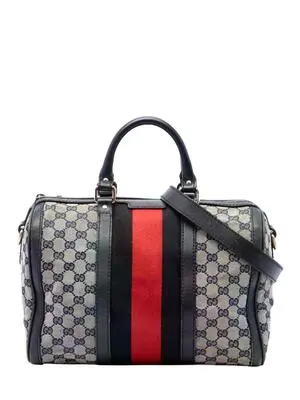 Gucci Gg Canvas Web Joy Boston Bag Satchel - Neutrals
