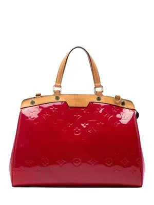 LOUIS VUITTON Monogram Vernis Brea Mm Satchel - Red
