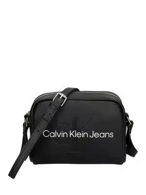 Calvin Klein Debossed Logo Cross-body Bag - Black