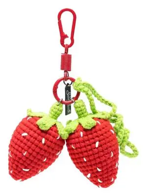 MC2 SAINT BARTH Crochet Strawberry Keyring - Red
