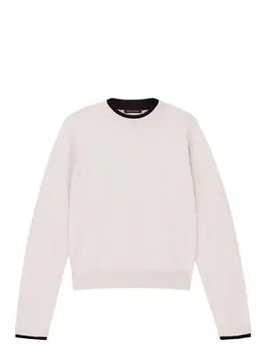 Armani Exchange Regular Fit Viscose And Cashmere Pullover - Beige