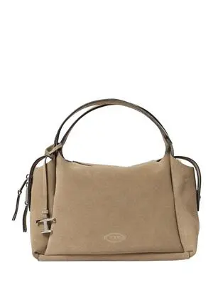 TOD'S Suede Handbag - Grey
