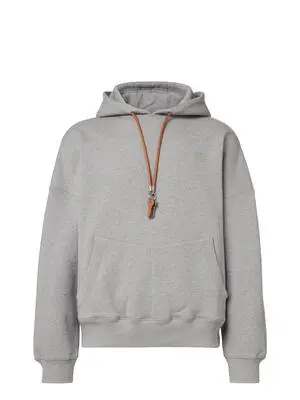 Loewe Anagram Cotton Fleece Hoodie - Grey