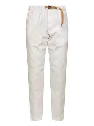 WHITE SAND Belted Tapered Trousers - Neutrals