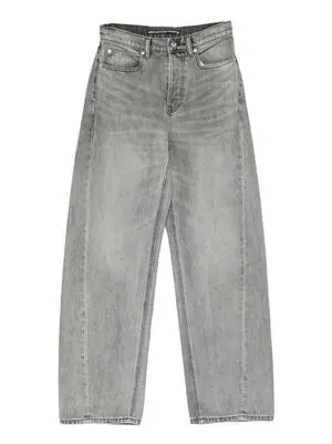 Alexander Wang Faded Wide-leg Jeans - Grey