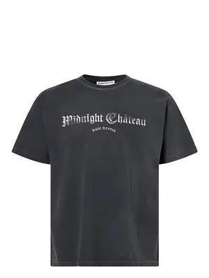 DUKE + DEXTER Mc Chess Washed Graphic-print Cotton T-shirt - Black