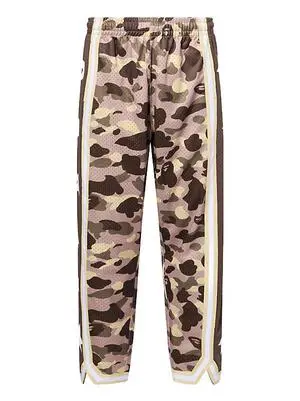 A BATHING APE Colour Camouflage Mesh Trousers - Brown