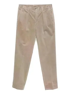PROFUOMO Pleated Corduroy Trousers - Neutrals