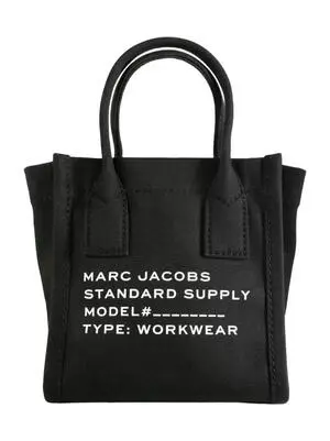 Marc Jacobs Marc Jacobs Logo Print Canvas Tote Bag Black