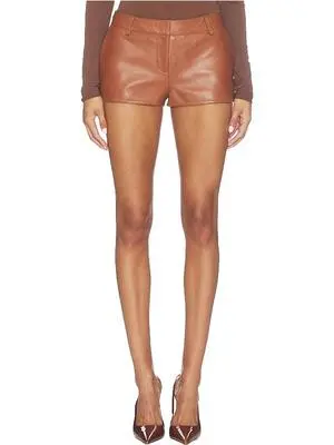Retrofete Retrofete Valesia Leather Short Brown