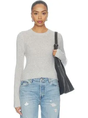 Enza Costa Cashmere Shrunken Crew - Grey