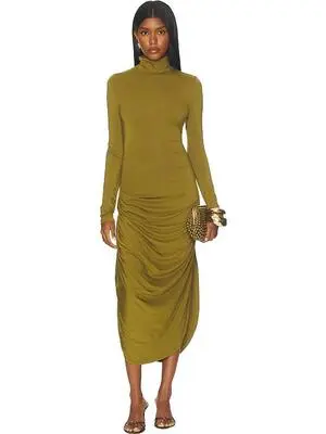 Proenza Schouler White Label Draped Jersey Dress - Olive