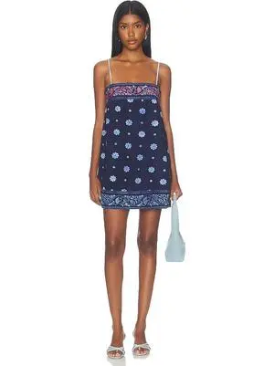 Free People Bali Take Me With You Mini Dress - Blue