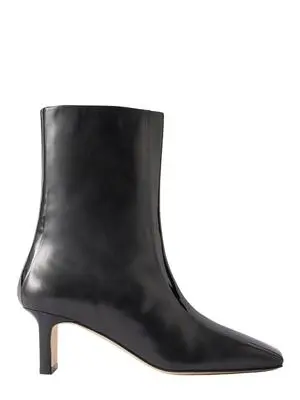 AeydĒ Billie Stripe 55 Patent-trimmed Leather Ankle Boots - Black