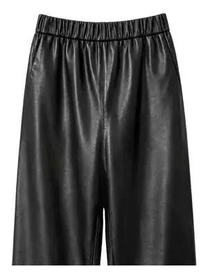 Dusan Nappa Leather Carrot Trousers - Black
