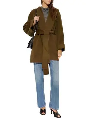 BY MALENE BIRGER By Malene Birger Belted Wool Coat Brown